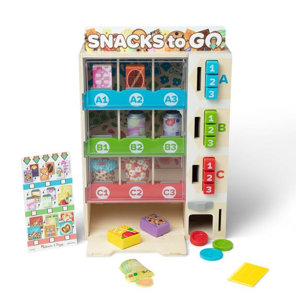 Melissa & Doug Sort, Stock, Select Wooden Vending Machine Play Set ...