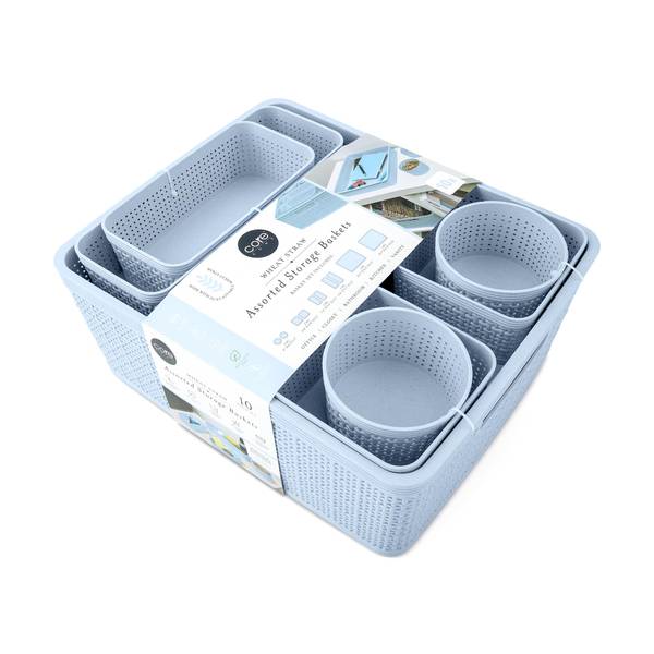 CORE HOME 10-Piece Assorted Wheat Straw Baskets - 57230 | Blain's Farm ...