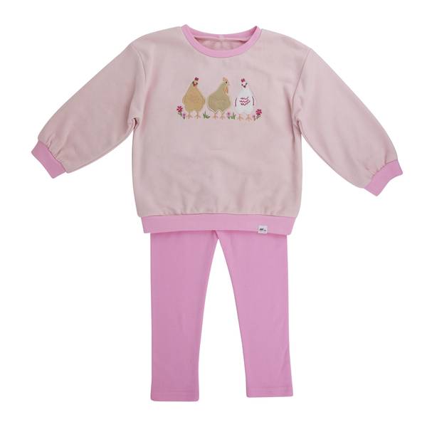 Rugged Bear Toddler Girl's 2-Piece Chick Fleece Set - PY1300011-2T ...