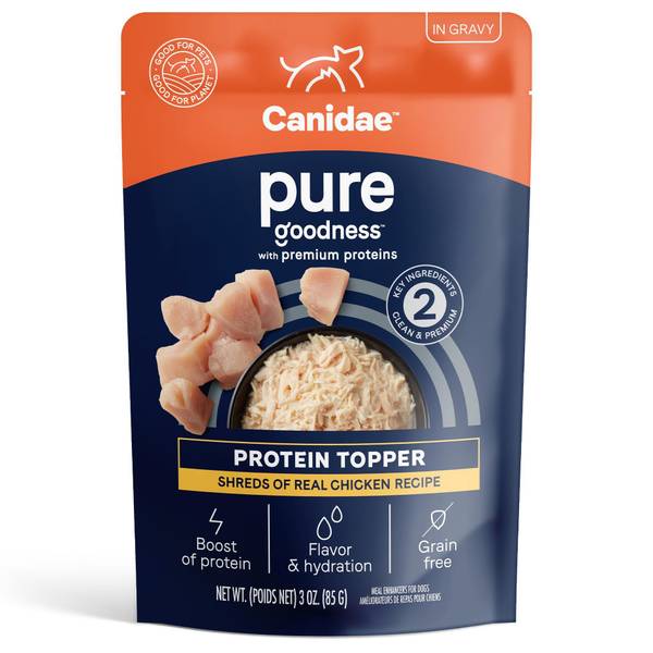 Canidae Pure Protein Topper, Shreds of Real Chicken in Gravy, 3 oz ...