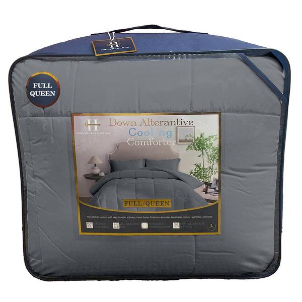 Hotel Suites Collection Down Alternative Full/Queen Comforter, Grey ...