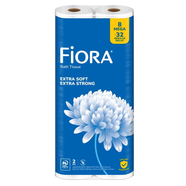 Fiora 8-Pack Bath Tissue Mega - 202019 | Blain's Farm & Fleet
