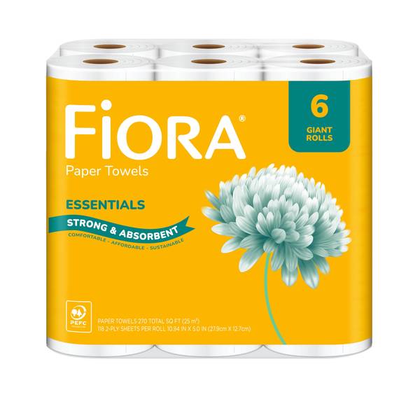 Fiora 6-Pack Essentials Paper Towels - 442001 | Blain's Farm & Fleet