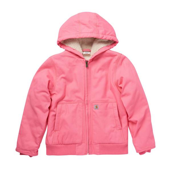Carhartt Girl's Canvas Insulated Hooded Active Jacket - CP9564-P391-GU-XXS | Blain's Farm & Fleet