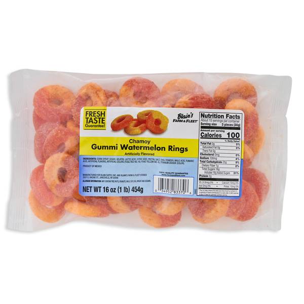 Blain's Farm & Fleet 16 oz Chamoy Gummi Watermelon Rings - 736756 ...