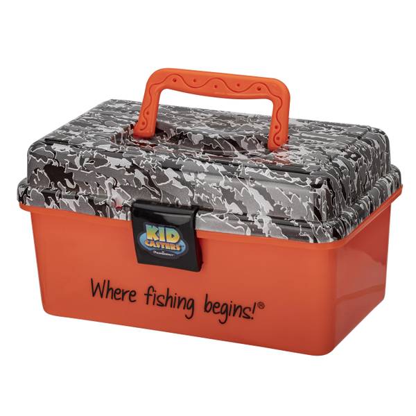 Kids Casters Orange Camo Kids Play Tackle Box - KCTBORANGE | Blain's ...