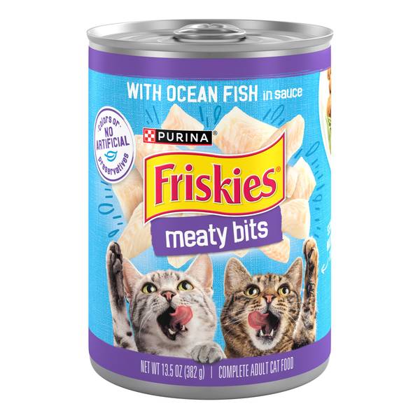 Friskies 13 oz Purina Meaty Bits Fish Wet Cat Food - 198-299-15 | Blain ...