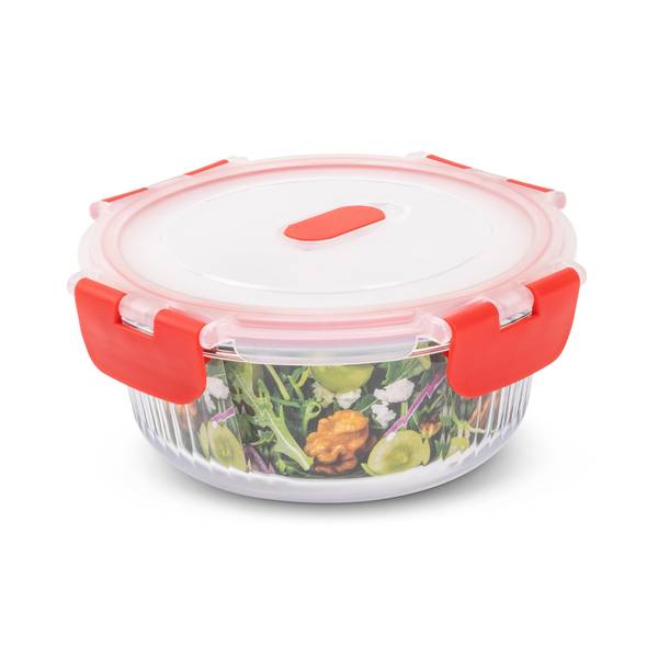 Core 21 oz Poppy Round Glass Container with Lid - 44411-BFF | Blain's ...