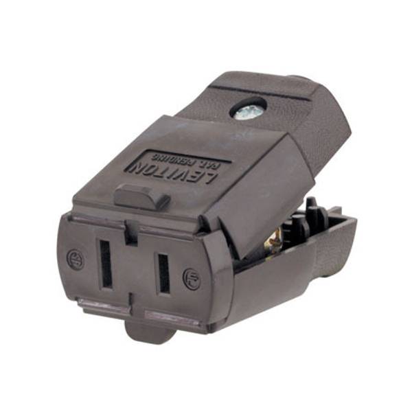 Leviton Polarized Light Duty Clamptite Connector, Brown - 015-00102-00P ...