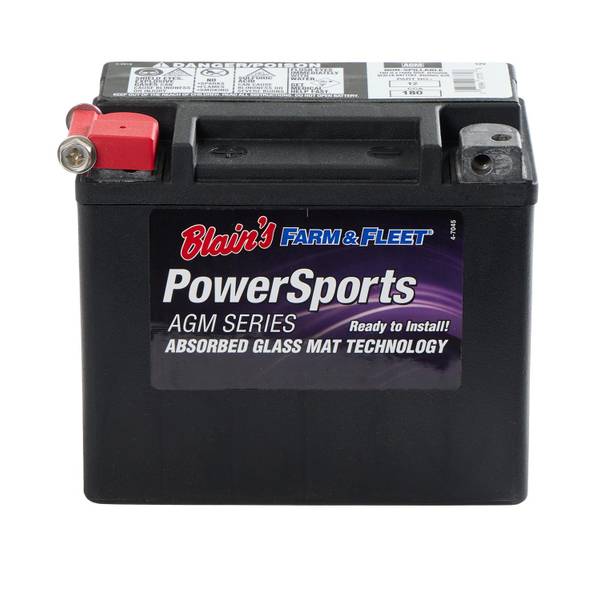 Blain's Farm & Fleet AGM Powersport Battery, Group Size 12, 180 CCA ...