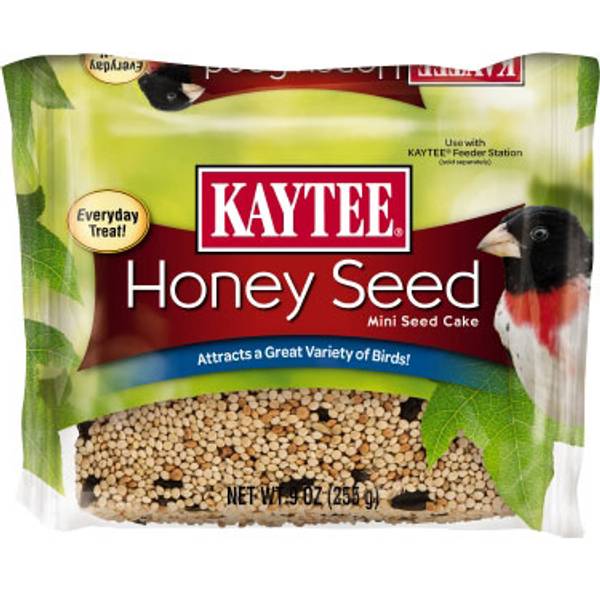 Kaytee Honey Seed Mixed Seed Mini Cake, 9 oz, Special Formula to ...