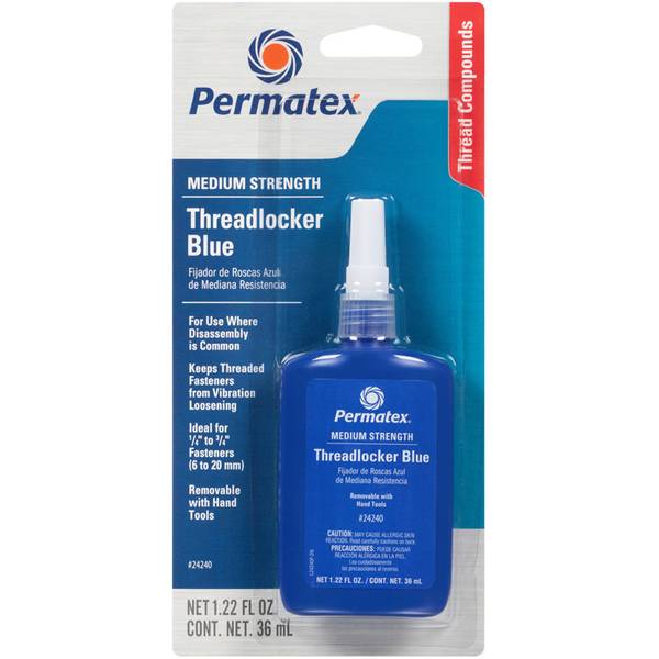Permatex Medium Strength Threadlocker BLUE, 36mL - 24240 | Blain's Farm ...