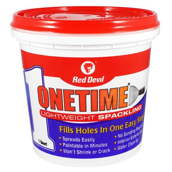 Red Devil 1/2 Pint Onetime Lightweight Spackling, 1 Quart - 0544 ...