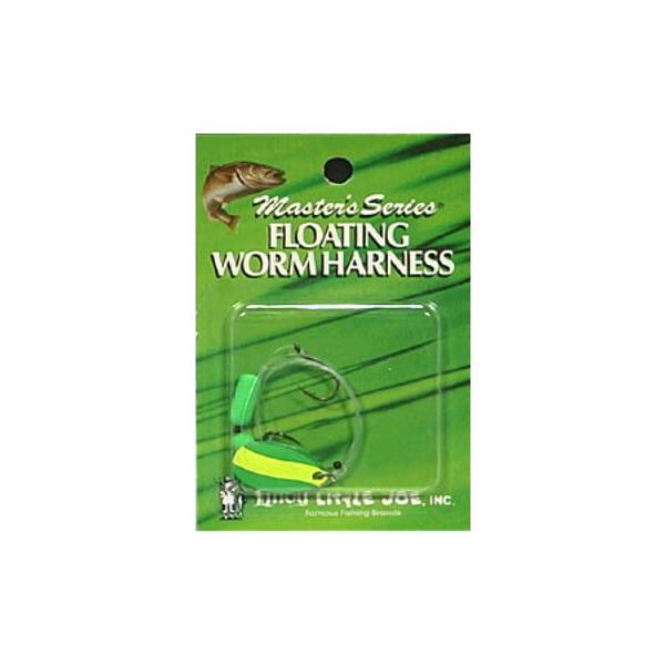 Lindy Hot Orange Floating Worm Harness, Green / yellow stripe - LR733 ...