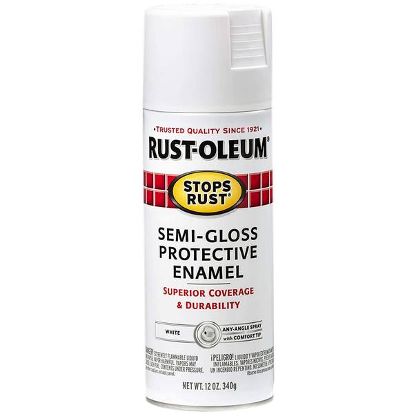 Rust-Oleum 12 oz Stops Rust Protective Enamel Spray Paint, Semi Gloss ...