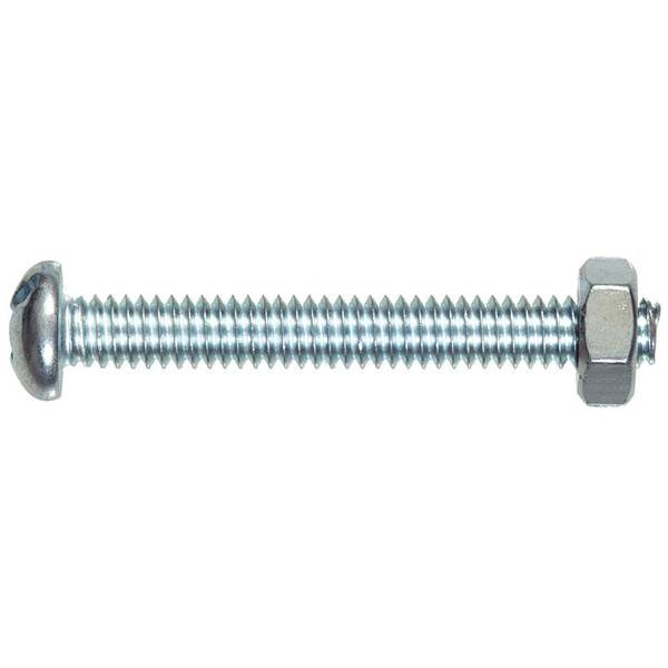 Hillman Round Head Machine Screw with Nut - 966756 | Blain's Farm & Fleet