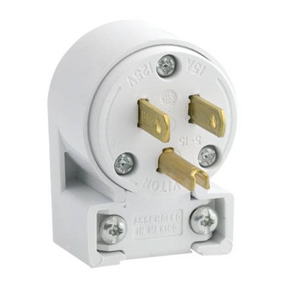 Leviton PVC Angle Grounding Plug - 010-515AN-000 | Blain's Farm & Fleet