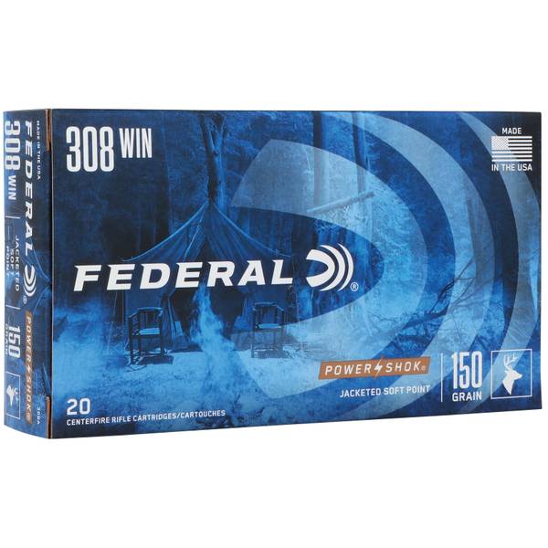 Federal 308 Winchester Soft Point Rifle Shells - 308A | Blain's Farm ...