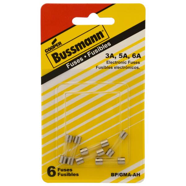 Bussmann Electronic Fuse Assortment, High 3A/5A/6A - BP/GMA-AH | Blain ...