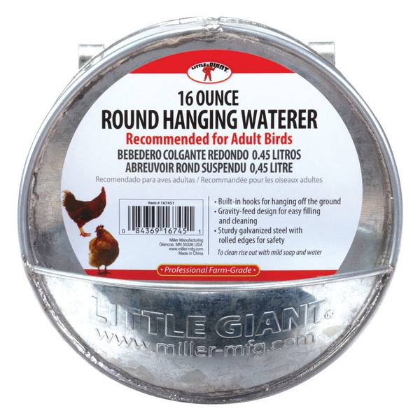 Little Giant 1 Pint Galvanized Round Hanging Waterer - 167451 | Blain's ...