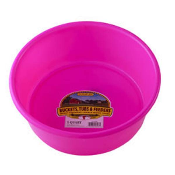 Little Giant 5 Quart DuraFlex Plastic Utility Feed Pan, Hot Pink ...