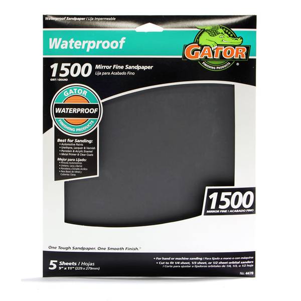 Gator Waterproof 1500 Mirror Fine Sandpaper Sheets - 4470 | Blain's ...