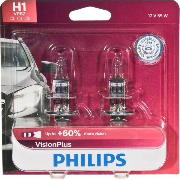 Philips H1 VisionPlus Headlight (Twin Pack) - H1VPB2 | Blain's Farm & Fleet