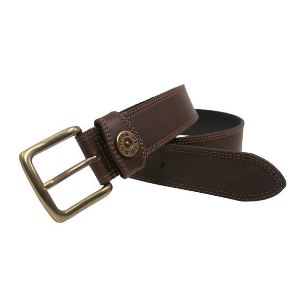 Realtree Men's 38mm Shot Shell Leather Belt, Brown, 44 - 95003Q02-200 ...