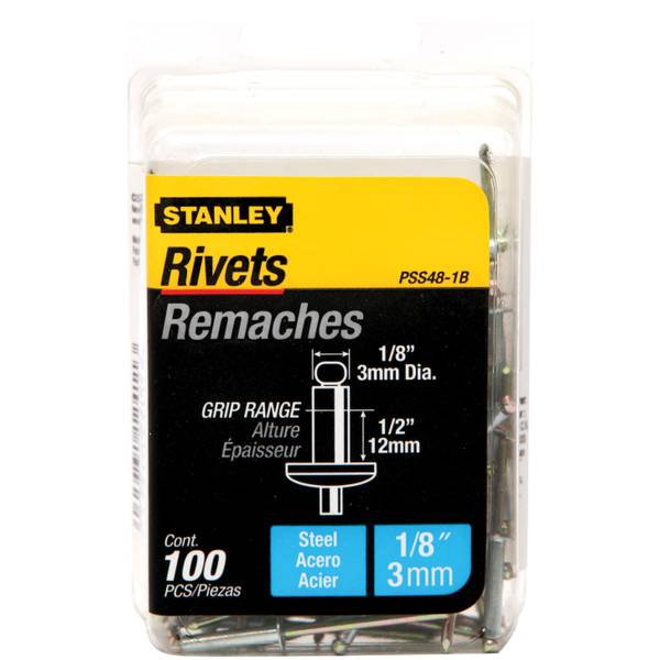 Stanley Steel Rivets-100 Pack, 1/2" - PSS48-1B | Blain's Farm & Fleet