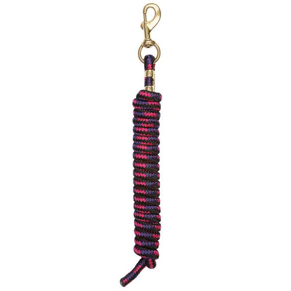 Weaver Leather Poly Lead Rope with Brass 225 Snap, Black/Purple ...
