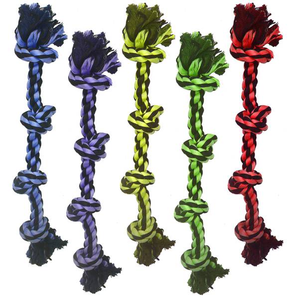 Multipet International Nuts For Knots Long Rope Dog Toy Assortment ...